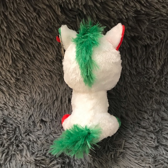 Ty | Toys | Beanie Boos Candy Cane Unicorn Rainbow Colour Eyes | Poshmark